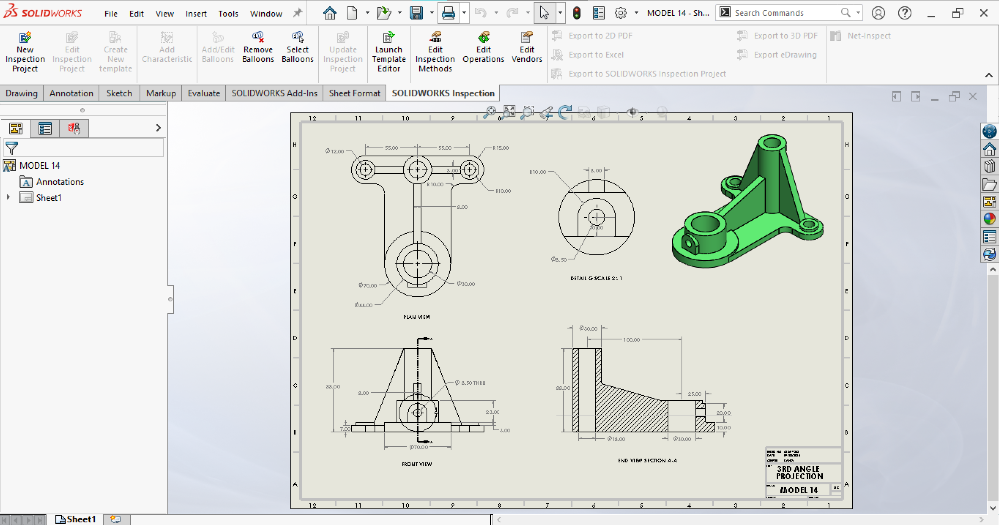Draftsman Mechanical Engineering | AutoCAD and SolidWorks
